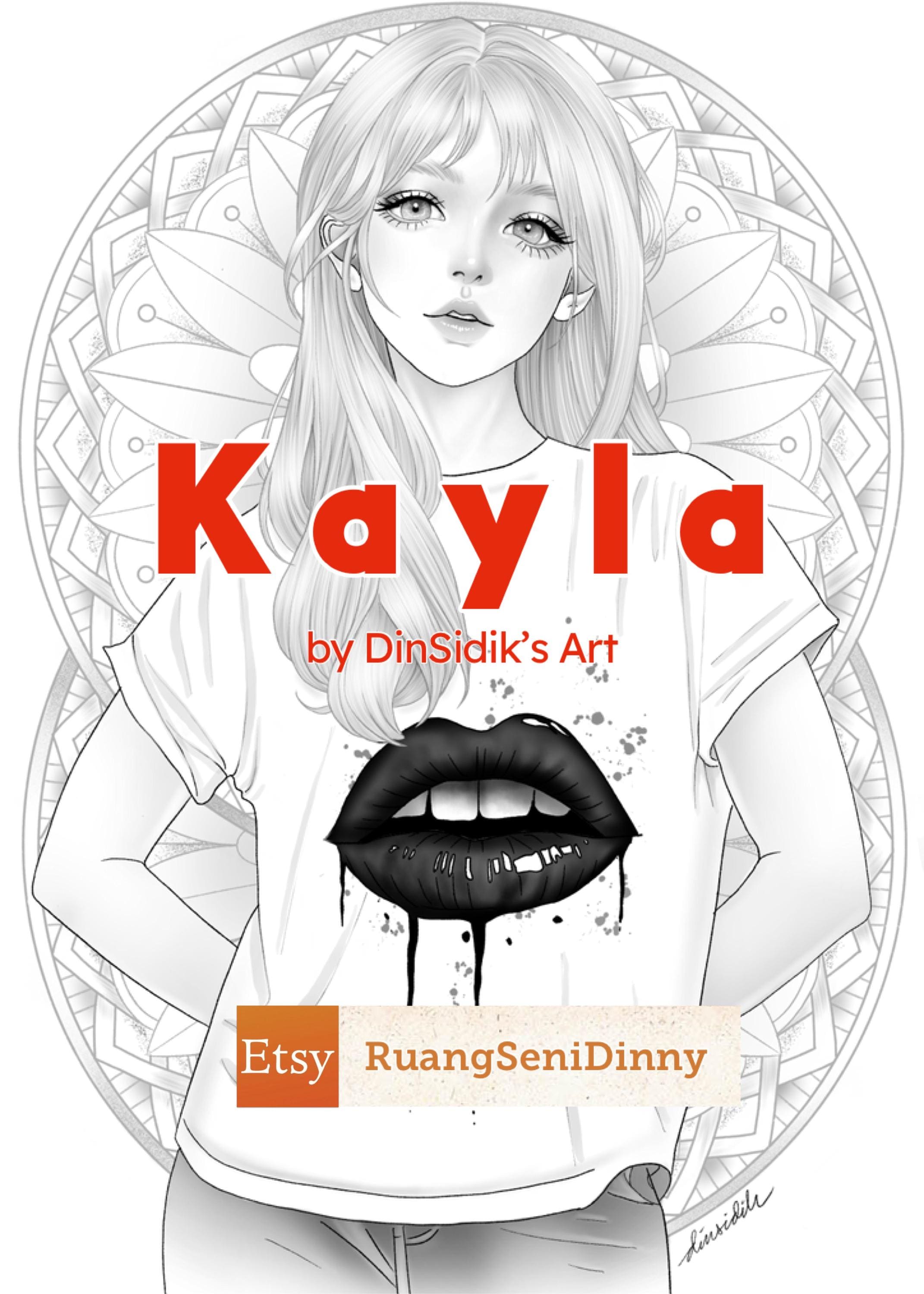 Kayla, Coloring Pages by Dinny Sidik - Etsy