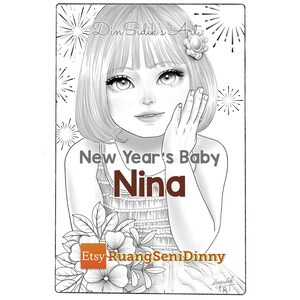 New Year’s Baby: Nina, Coloring Page by Dinnysidik - Etsy