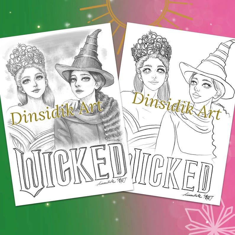 Special Edition of “wicked” Coloring Pages, by Dinny Sidik - Etsy