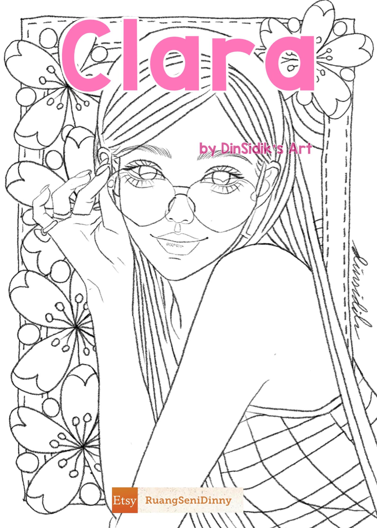 Clara Coloring Page by Dinsidik - Etsy