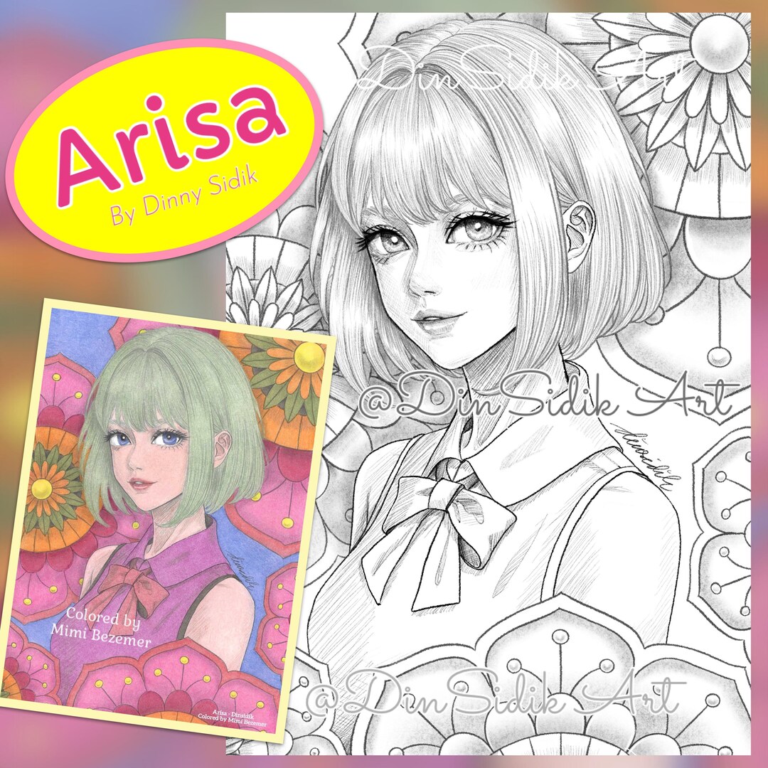 Arisa Coloring Page by Dinny Sidik - Etsy