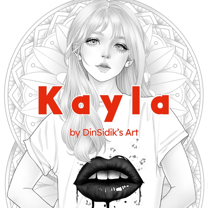 Kayla, Coloring Pages by Dinny Sidik - Etsy