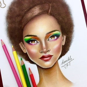 Wonderful Face (bundle Pack Face Chart) Coloring Pages, by Dinny M ...