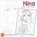 New Year’s Baby: Nina, Coloring Page by Dinnysidik - Etsy
