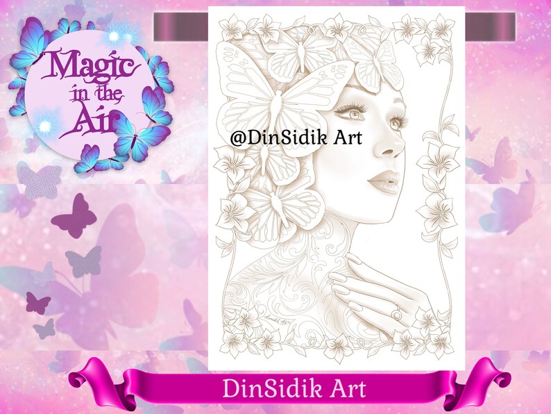Magic in the Air, Coloring Page by Dinsidik (dinny Sidik) - Etsy
