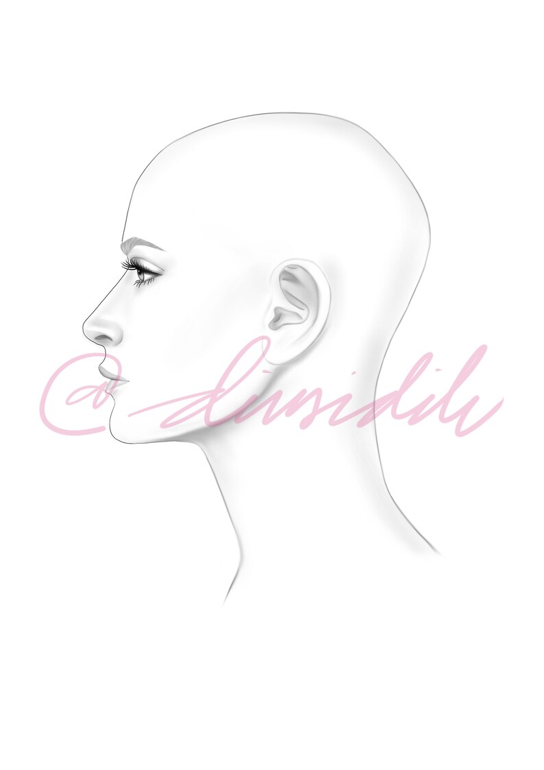 Basic Face Chart for Makeup and Haircut - Etsy