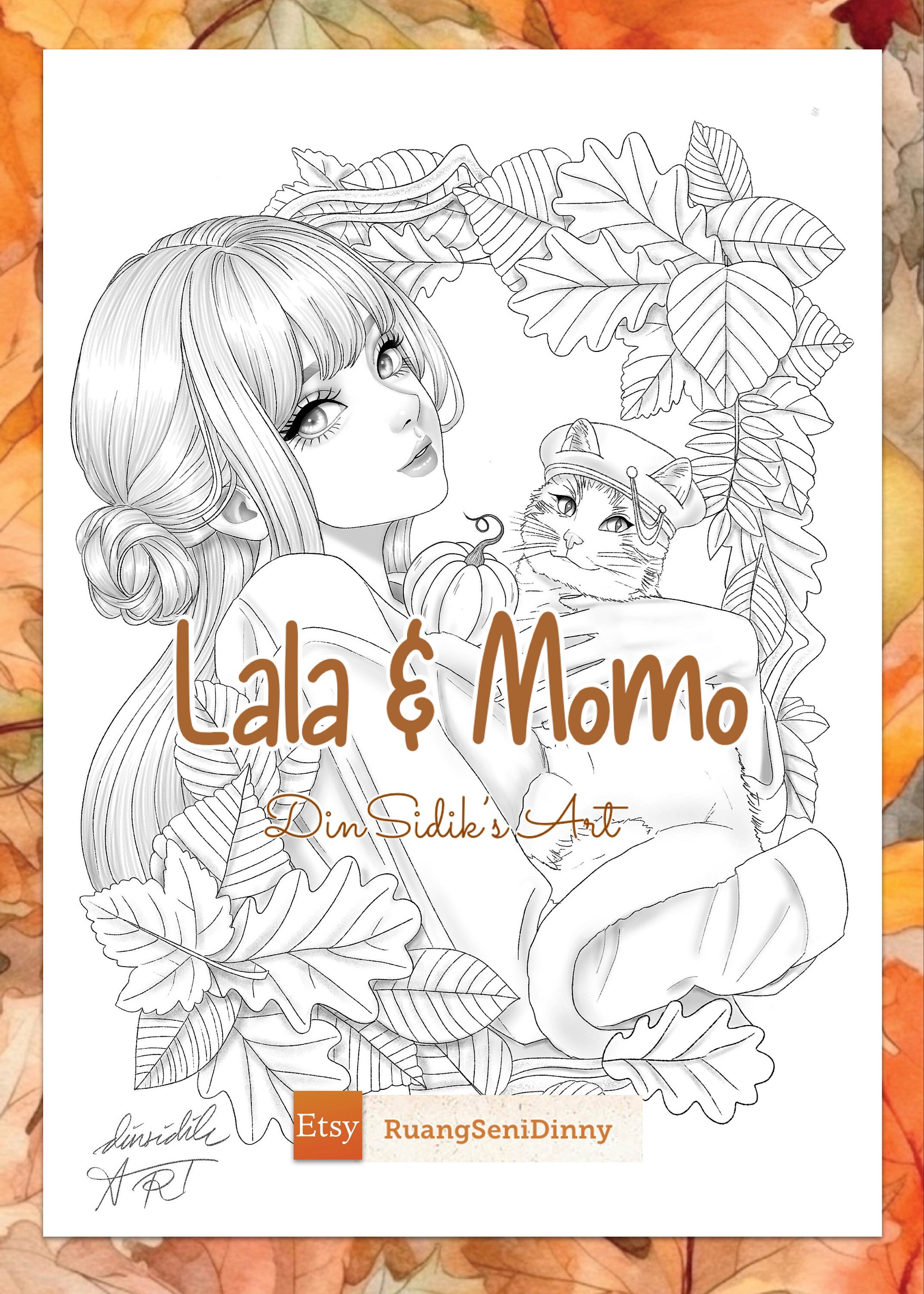 Lala & Momo Coloring Page by Dinnysidik - Etsy