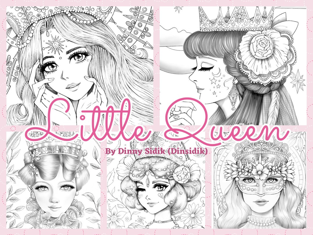 Little Queen (bundle Pack) Coloring Pages, by Dinny M. Sidik - Etsy