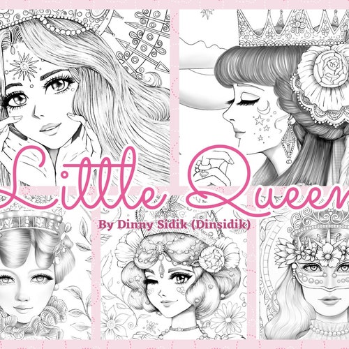 Little Queen bundle Pack Coloring Pages by Dinny M. Sidik - Etsy