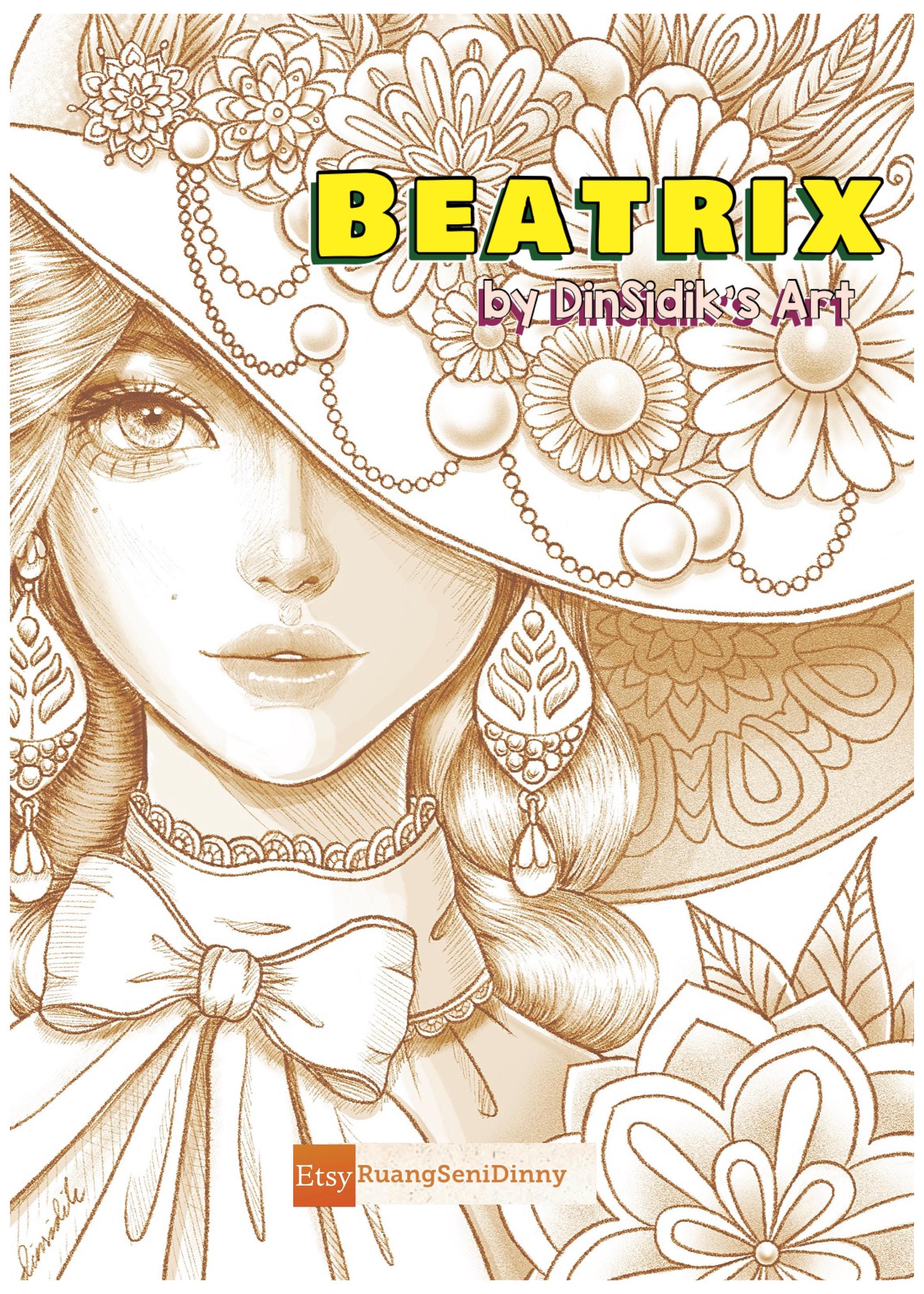 Beatrix Coloring Page by Dinny Sidik - Etsy