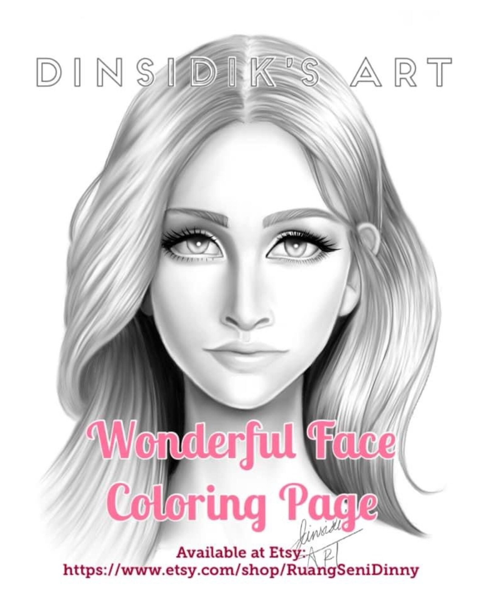 Wonderful Face (bundle Pack Face Chart) Coloring Pages, by Dinny M ...