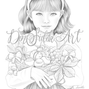 Akiko Coloring Page, by Dinny Sidik (dinsidik) - Etsy
