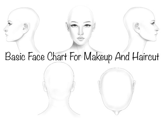 Basic Face Chart for Makeup and Haircut - Etsy