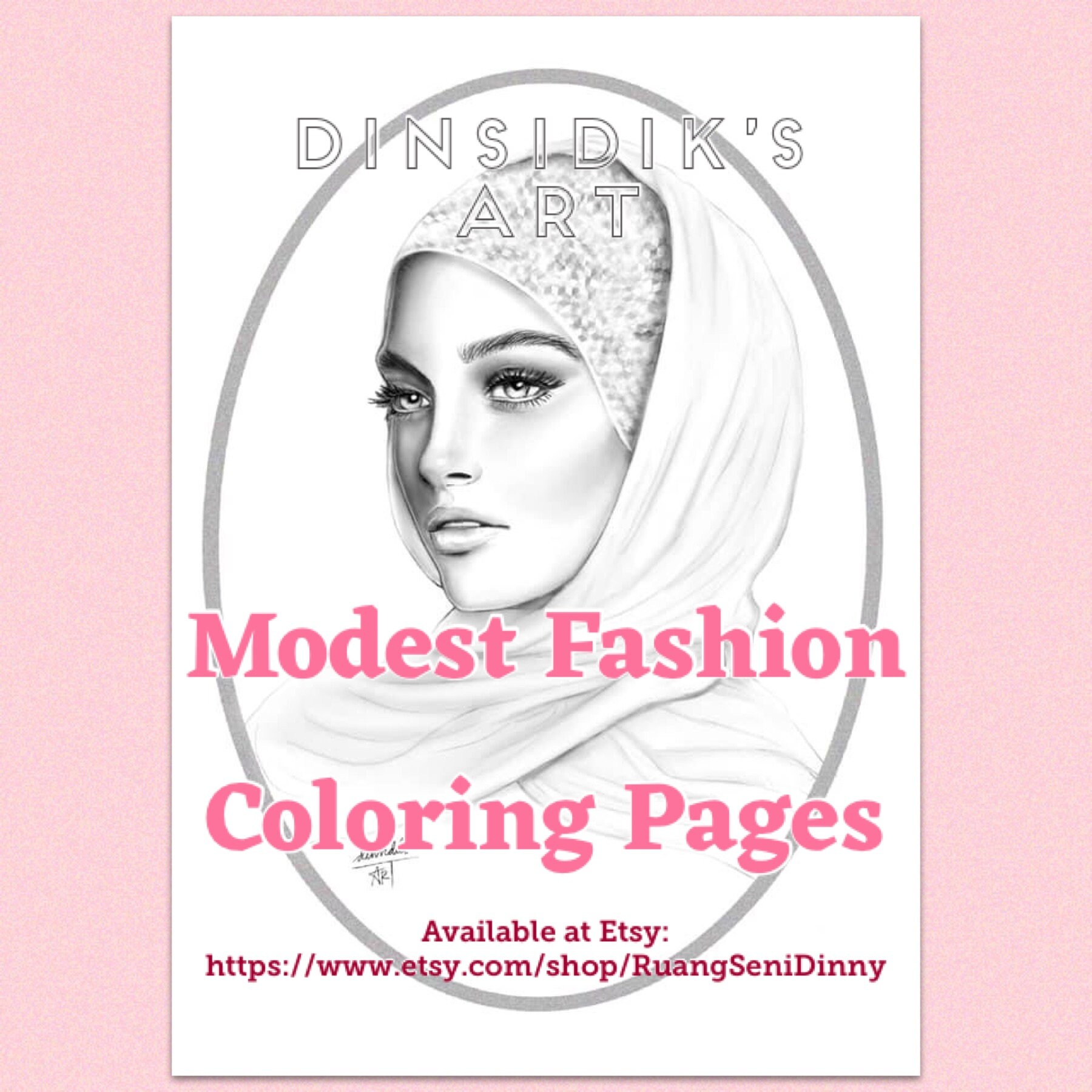 Modest Fashion Coloring Pages by Dinsidik - Etsy UK