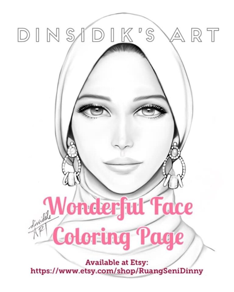Wonderful Face (bundle Pack Face Chart) Coloring Pages, by Dinny M ...