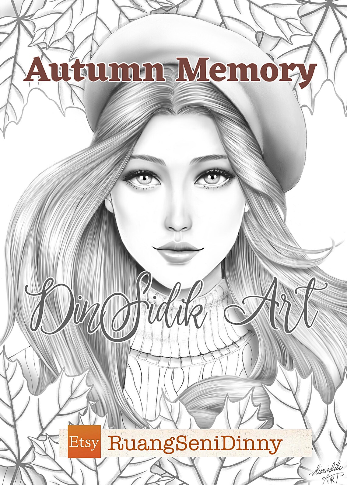 Autumn Memory Coloring Page by Dinny Sidik (dinsidik) - Etsy
