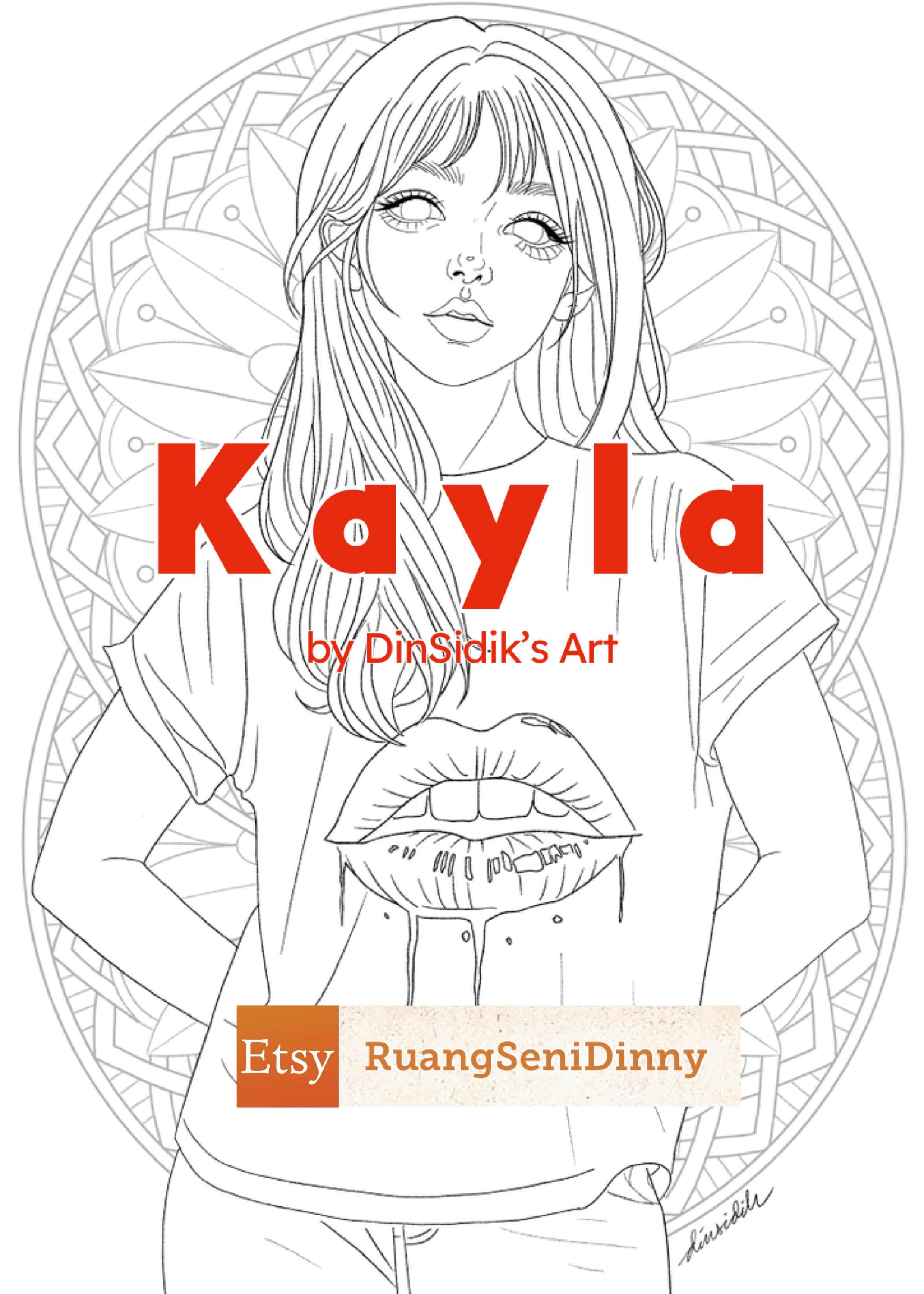 Kayla, Coloring Pages by Dinny Sidik - Etsy