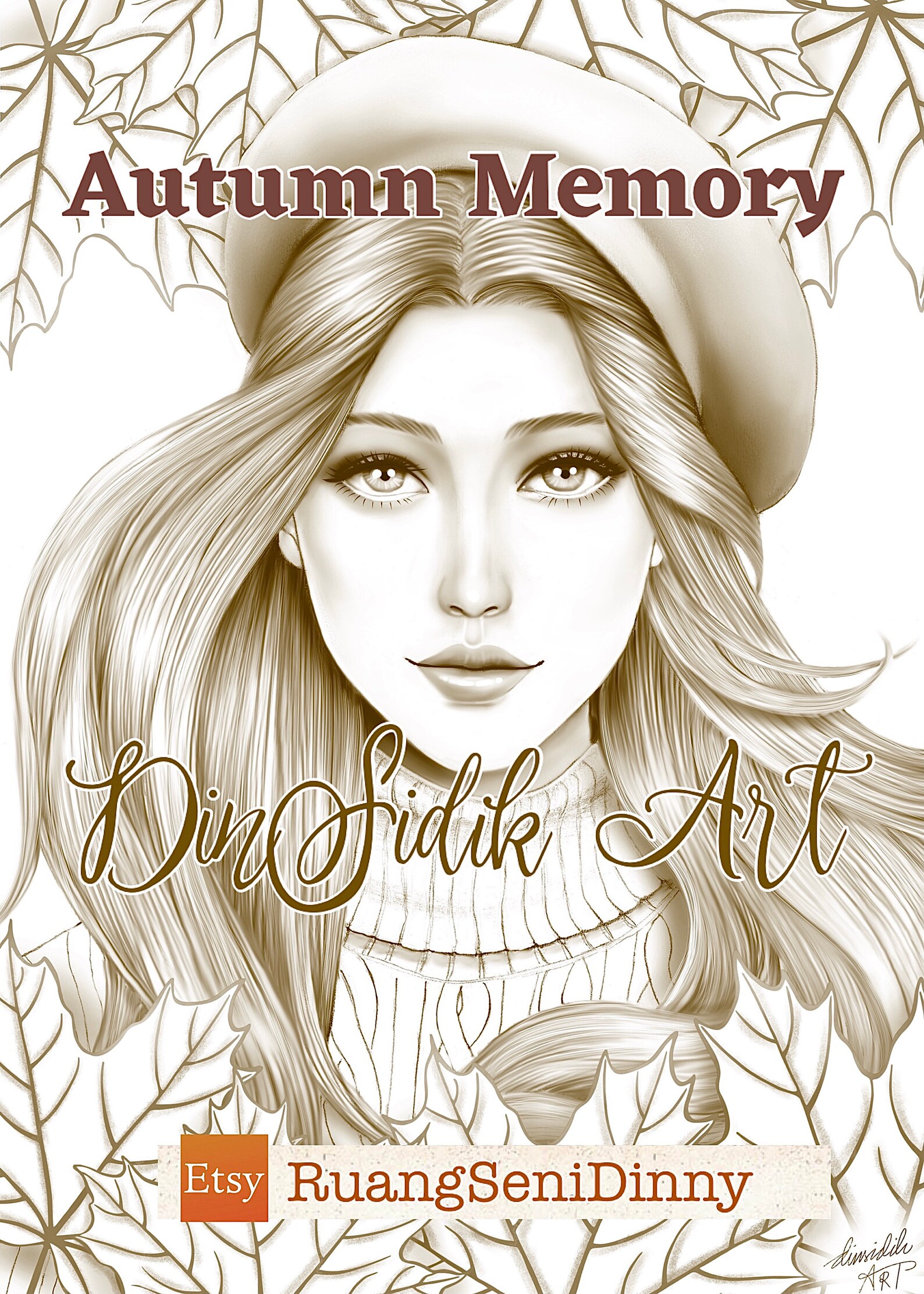 Autumn Memory Coloring Page by Dinny Sidik (dinsidik) - Etsy