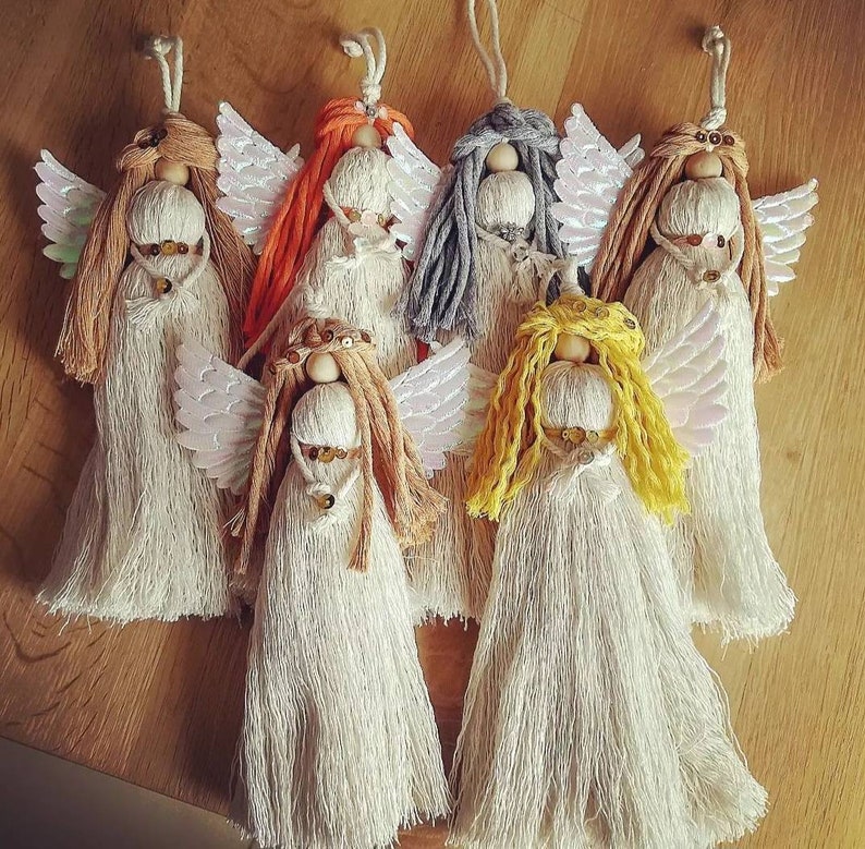 Macramé Angel large - Etsy