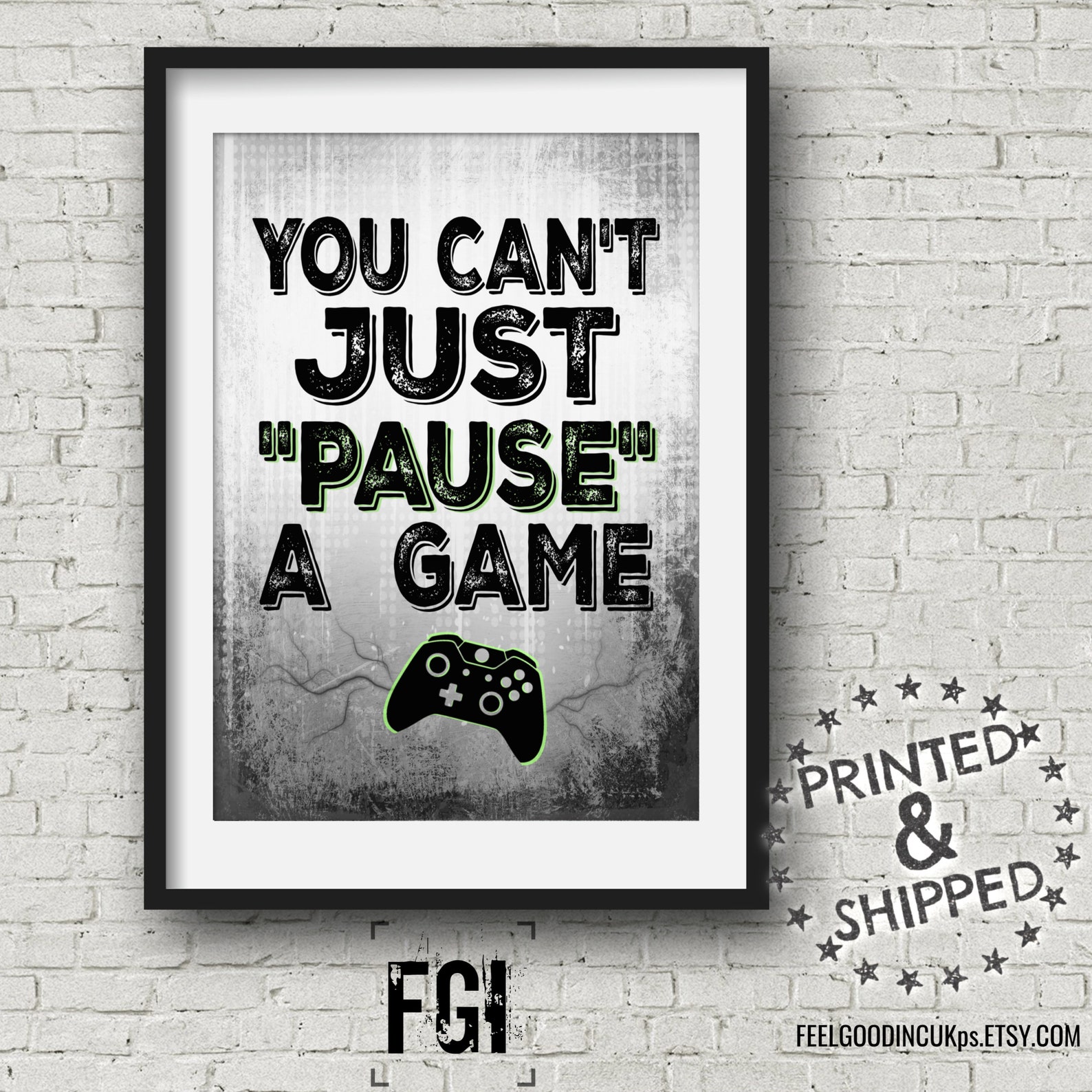 Video Game Decor You Can't Just Pause a Game Xbox Poster | Etsy
