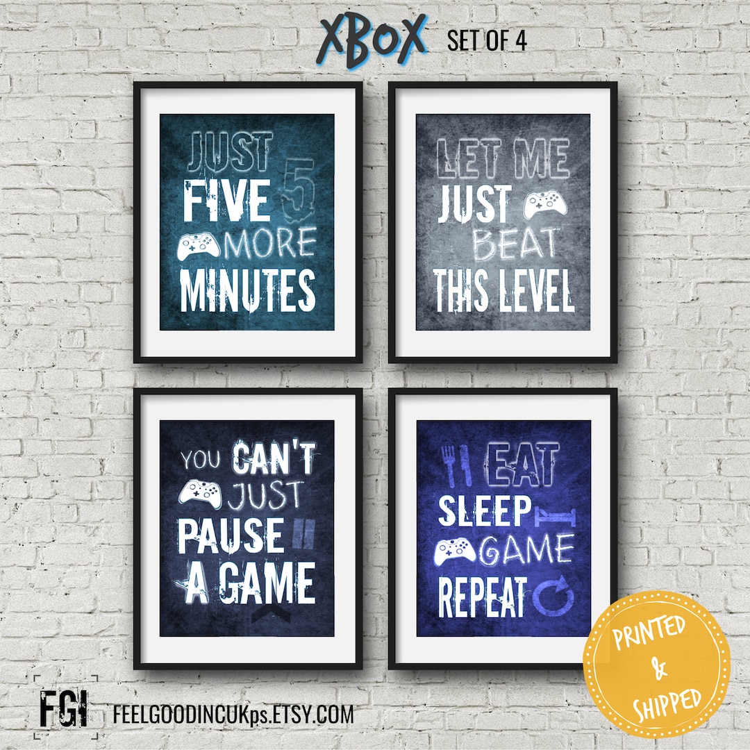 Set of XBOX POSTERS, Video Game Quotes, Video Game Posters, Xbox ...