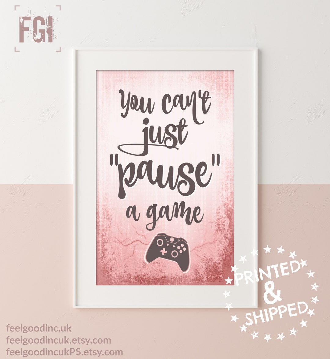 Girls Video Game Poster, Girls Bedroom Decor, Pink Xbox Video Game ...