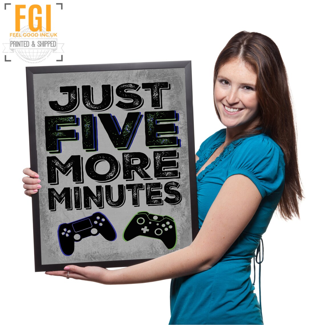 Game Room Poster Just Five More Minutes featuring an Xbox | Etsy