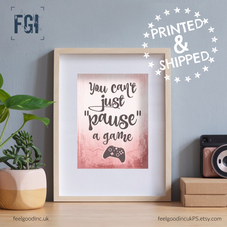 Girls Video Game Poster Girls Bedroom Decor Pink Xbox Video - Etsy