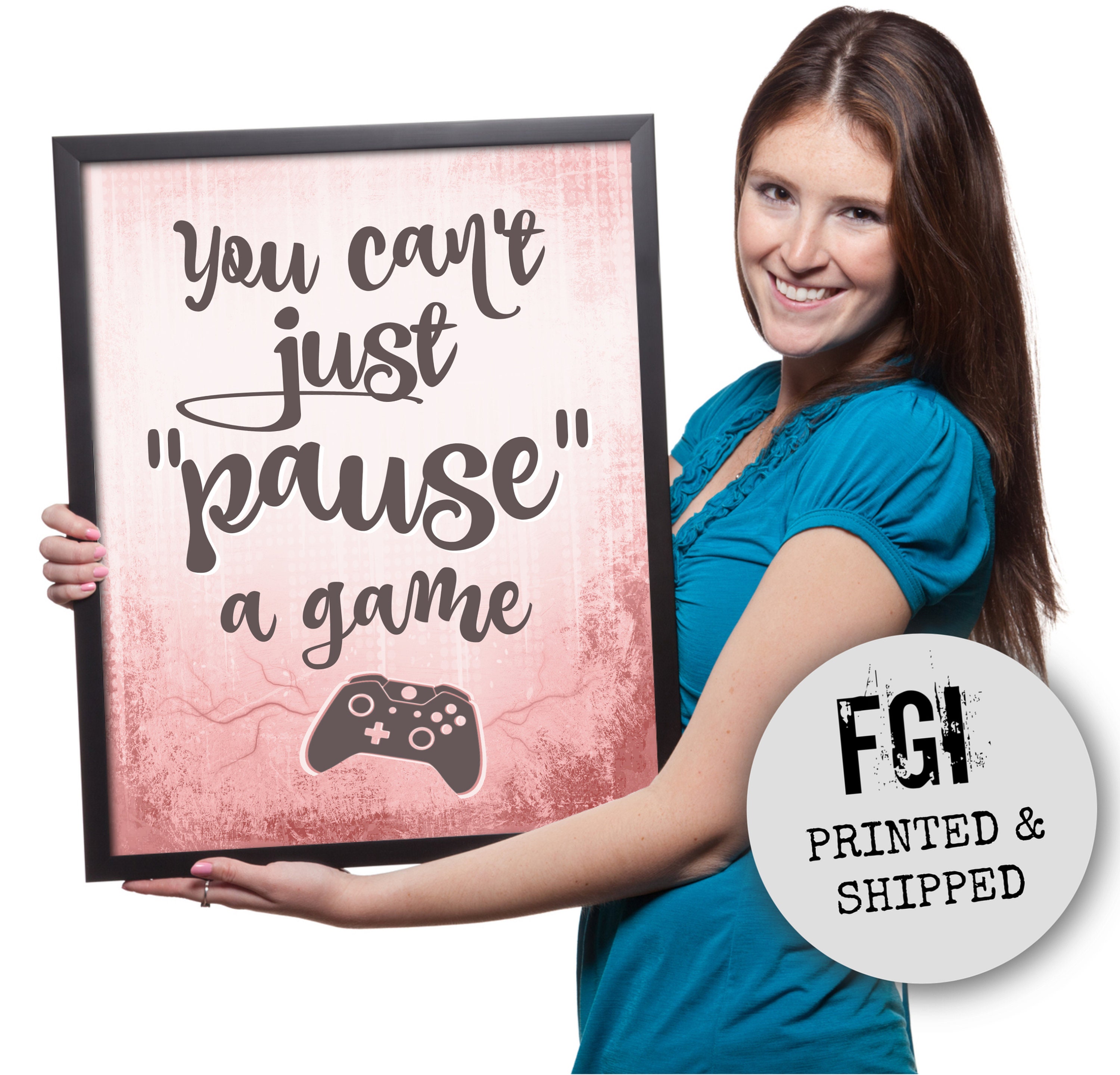 Girls Video Game Poster Girls Bedroom Decor Pink Xbox Video | Etsy