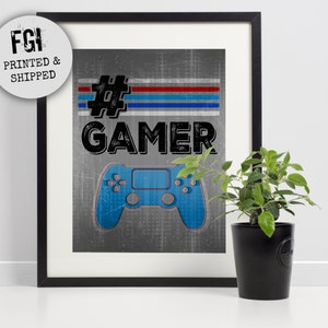 Playstation Controller Poster, Hashtag Gamer, gamer, PS4 Poster, PS4 ...