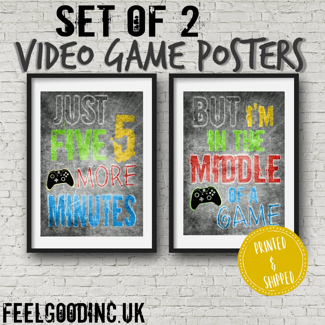 Set of 2 XBOX POSTERS, Video Game Quotes, Xbox Video Game Posters, Xbox ...