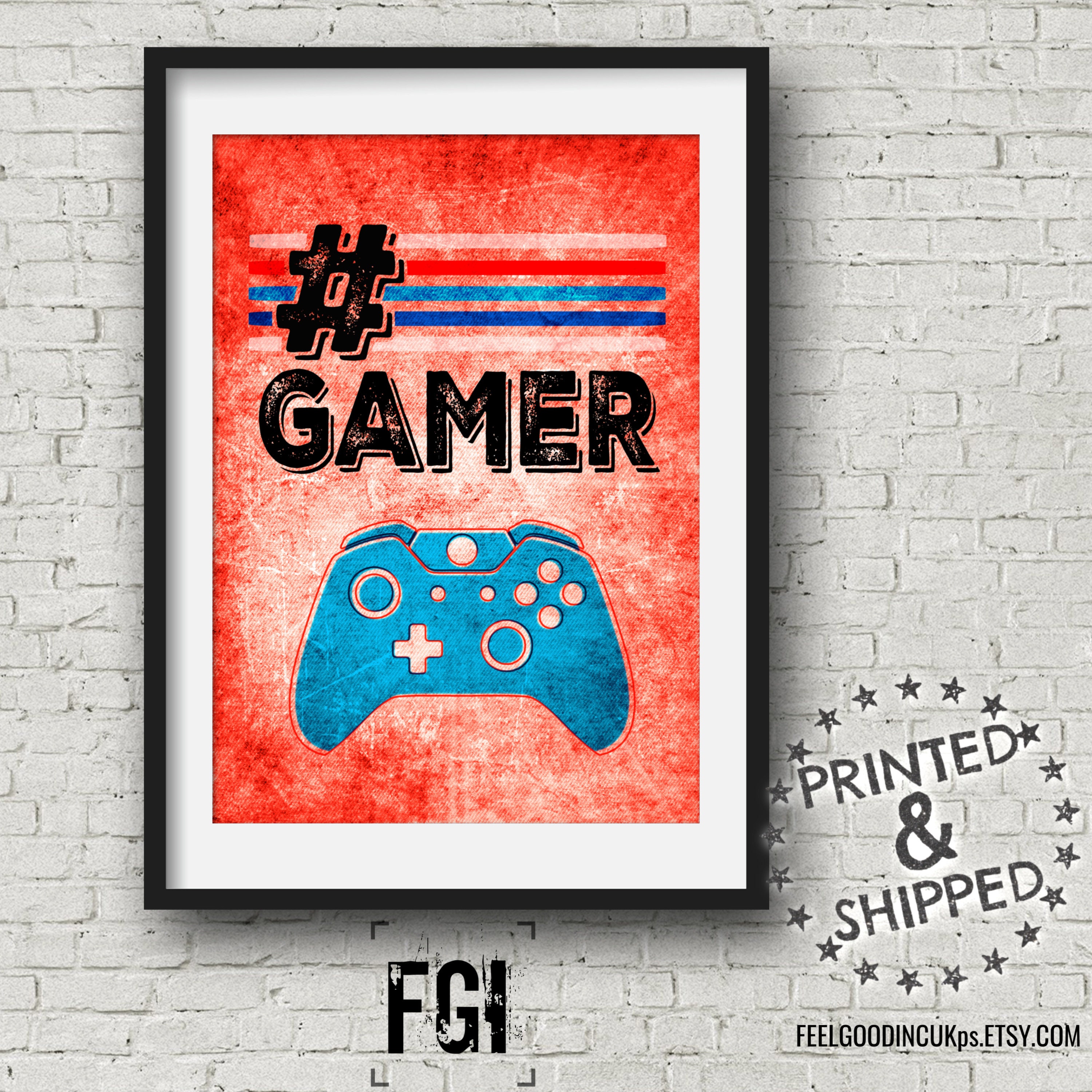 Red and Blue XBOX POSTERS Video Game Quotes Video Game | Etsy