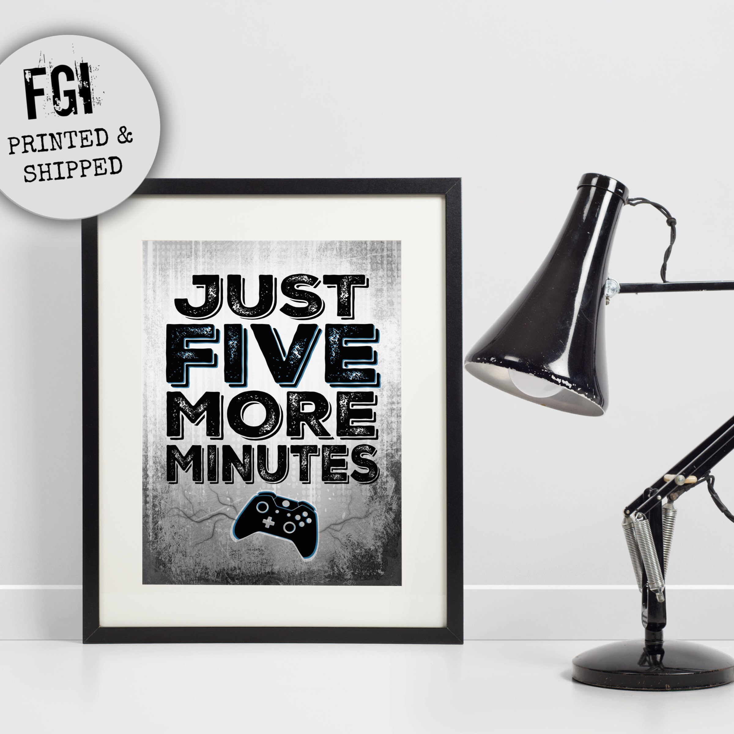 BLUE Gaming Poster Just Five More Minutes Xbox Poster for | Etsy