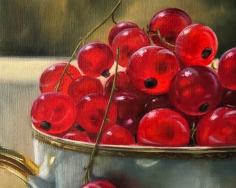 Red Oil Painting | Etsy