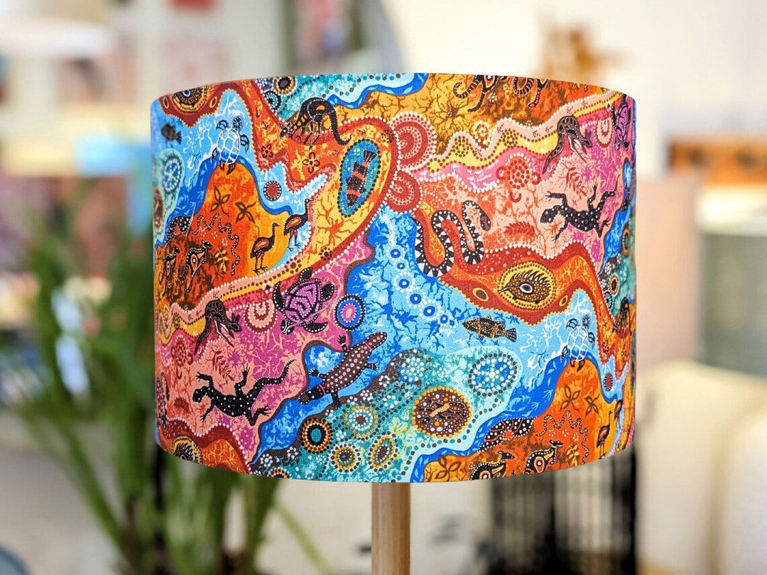 Aboriginal Outback Lampshade, Australian Lampshades, Aboriginal Outback ...
