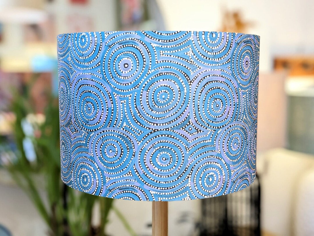 Blue Aboriginal Lampshade, Indigenous Art, Lamp Shades Table Lamp ...