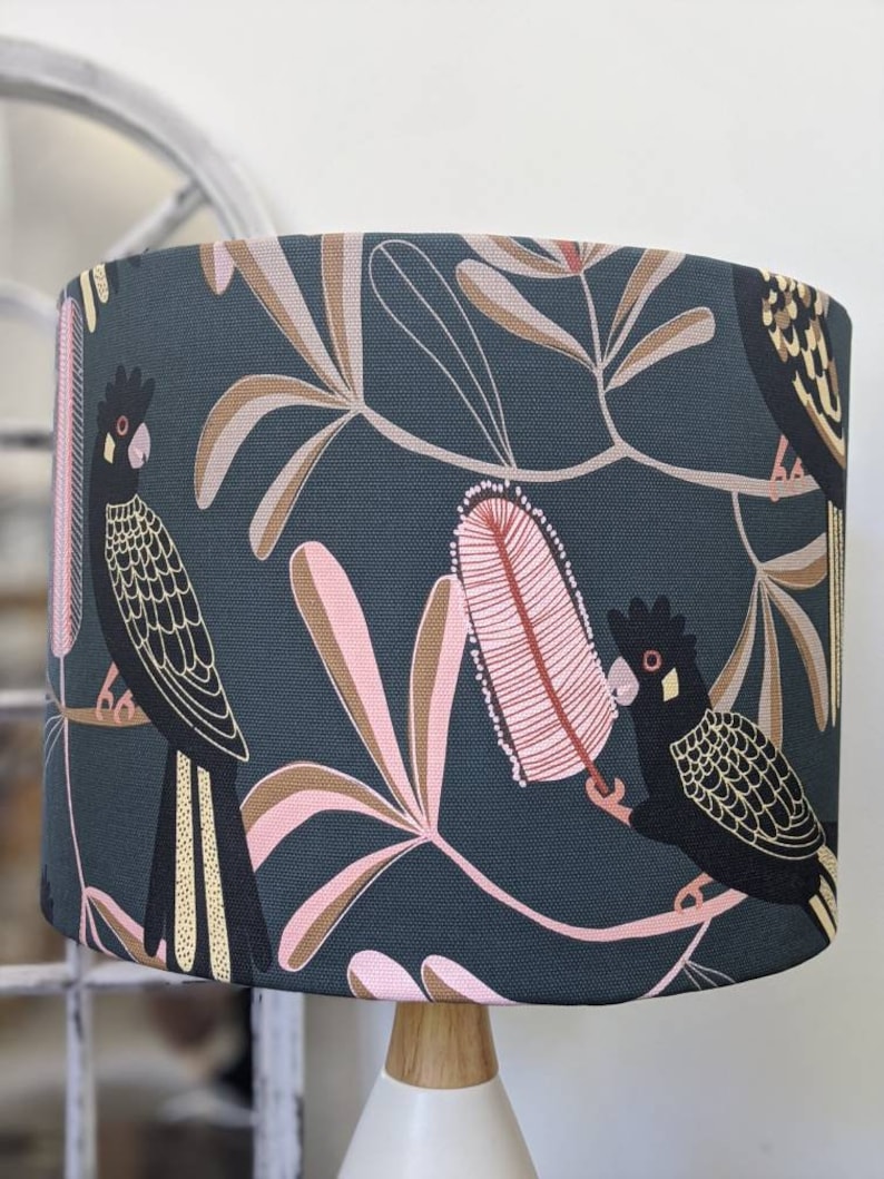 Yellow-tailed Black Cockatoo Handmade Lampshade Light Shade - Etsy ...