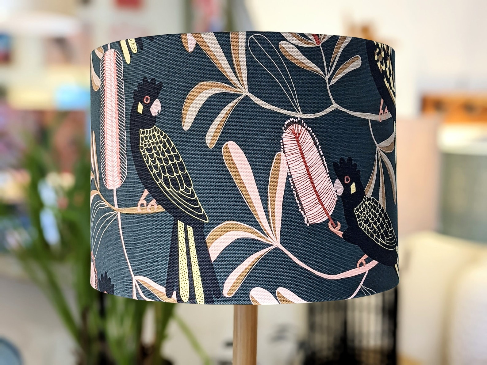 Yellow-tailed Black Cockatoo Handmade Lampshade, Light Shade - Native ...