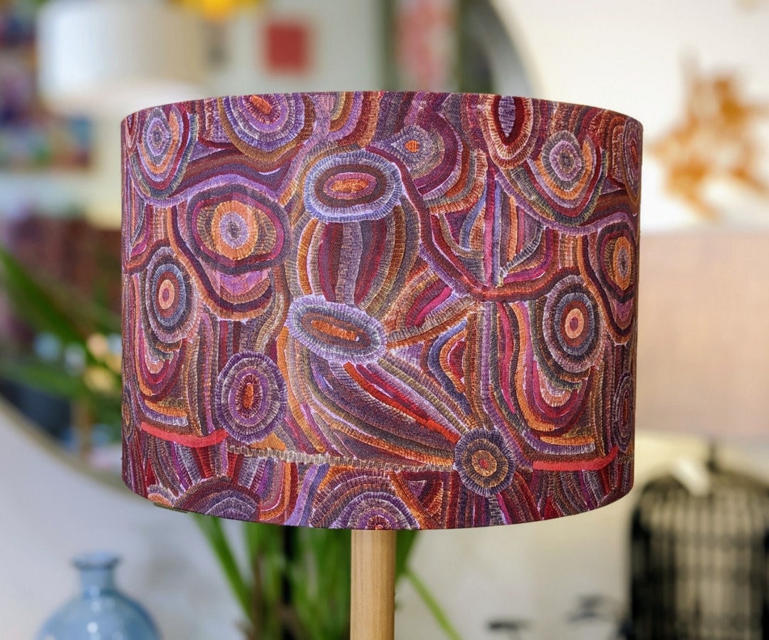 Aboriginal Art Lampshade, Indigenous Aboriginal Artwork, Lamp Shades ...