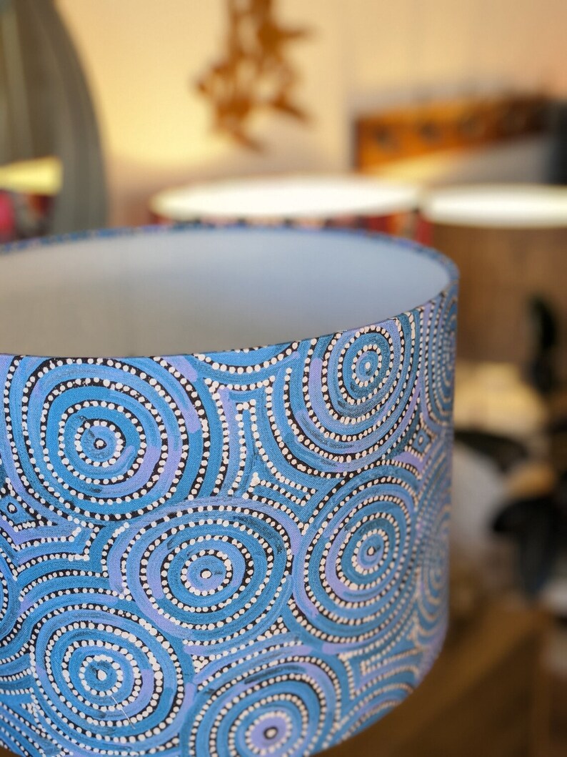 Blue Aboriginal Lampshade, Indigenous Art, Lamp Shades Table Lamp ...