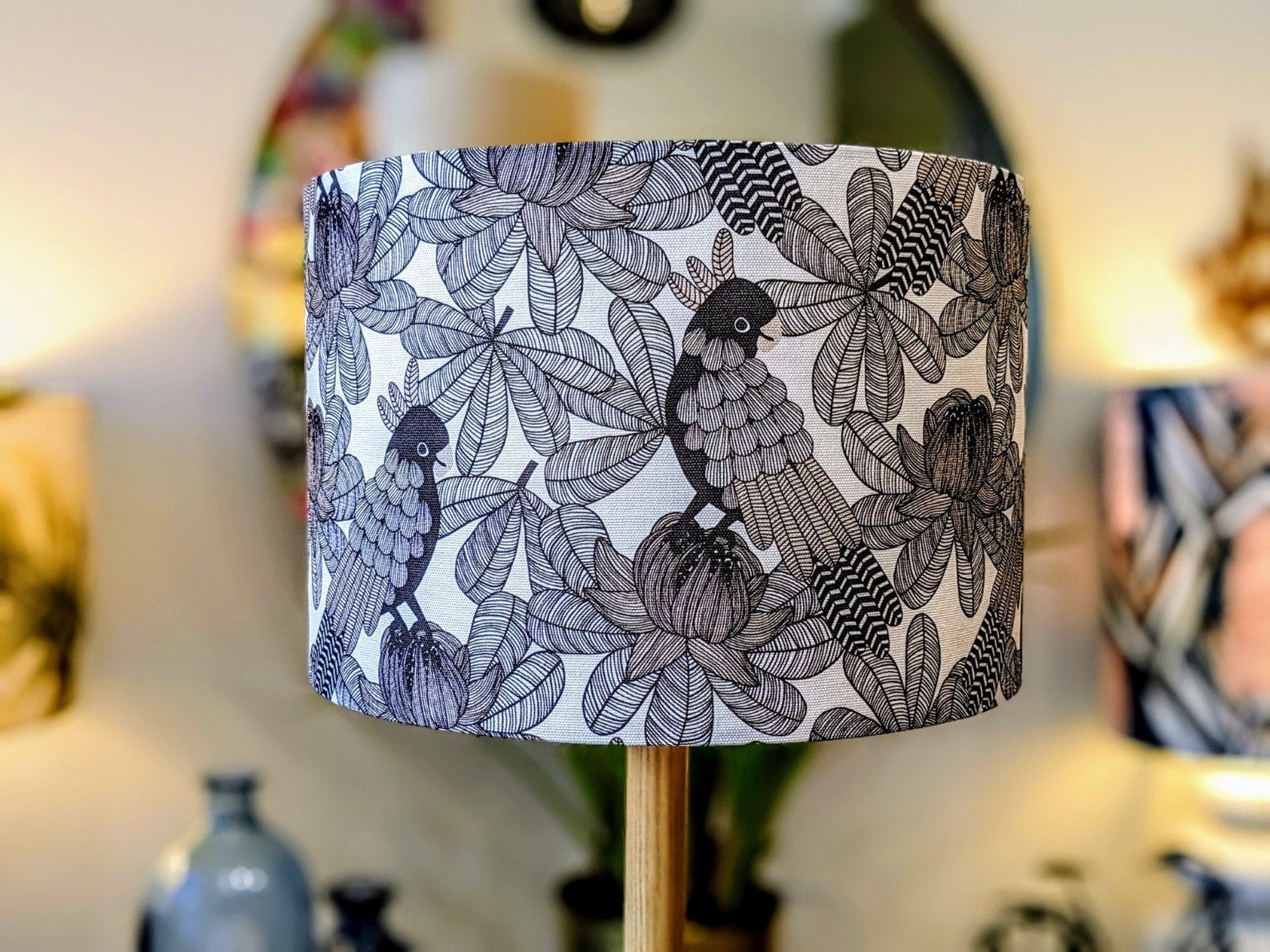 Australian Cockatoo Handmade Lampshade, Light Shade - Native Bird and ...