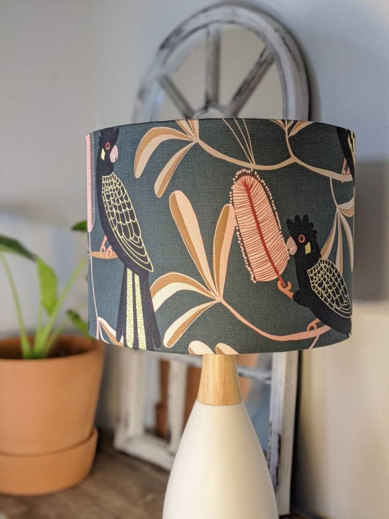 Yellow-tailed Black Cockatoo Handmade Lampshade Light Shade - Etsy ...