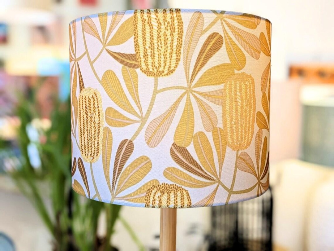 Mustard Banksia Lampshade, Art Lampshades, Australia, Lamp Shades Floor ...