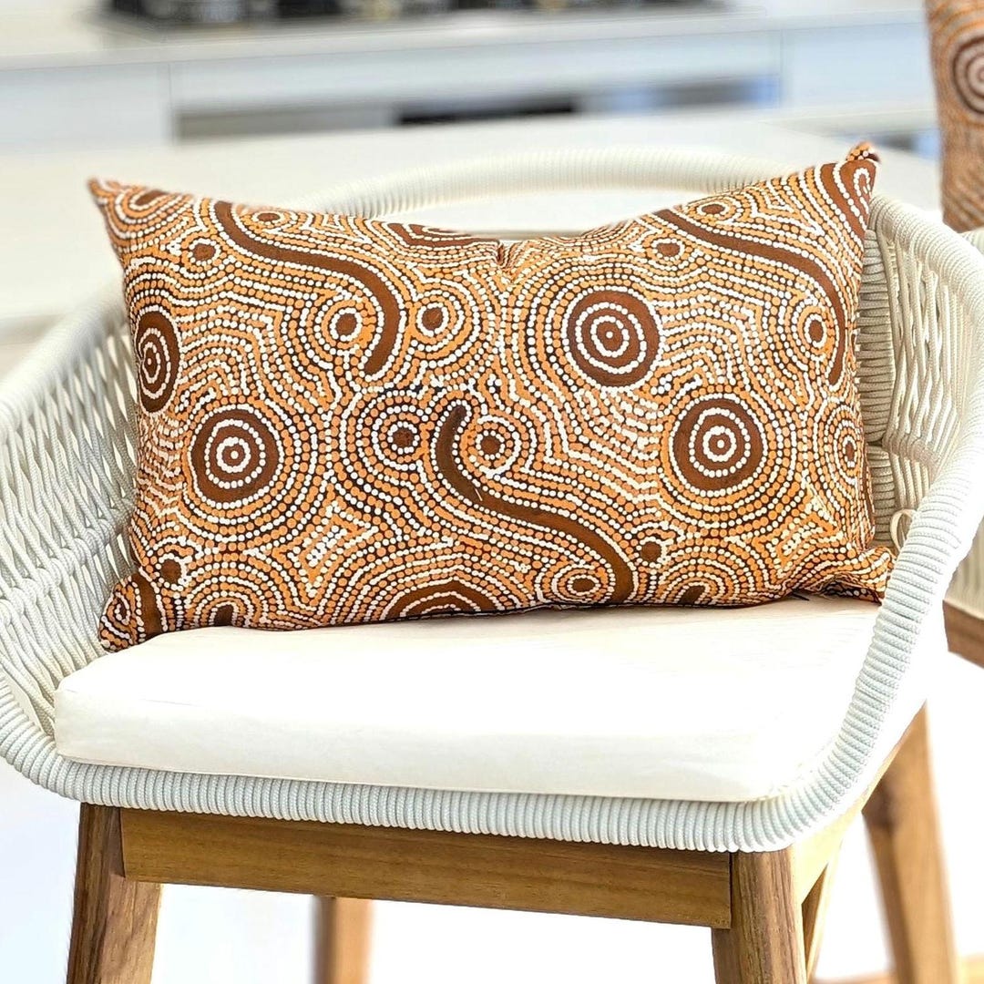 Aboriginal Art Cushion Cover, Goanna Dreaming Cushion, Indigenous ...