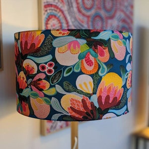 Midnight Bush Flora Lampshade, Blue Lampshade, Native Flowers Australia ...