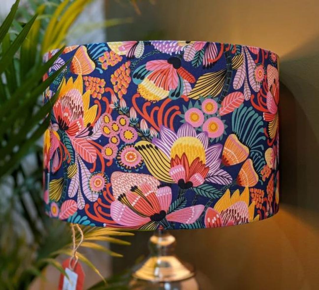 Wild Protea Blue Lampshade, Lampshades, Lamp Shades, Lamp Shade Floor ...