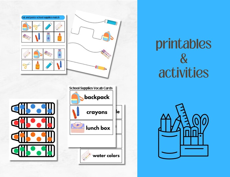 Back to School Preschool Lesson Plan - Etsy