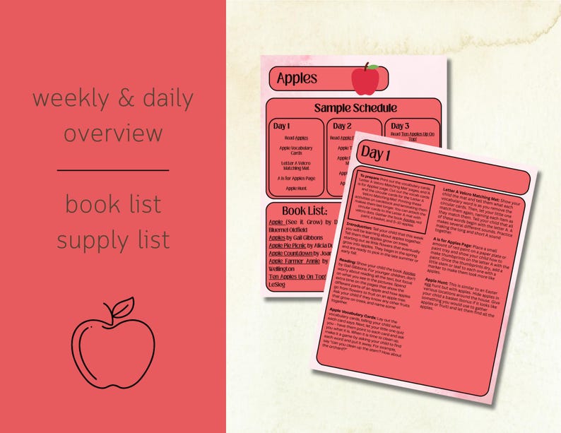 Apples Preschool Lesson Plan Apples Home Learning Resource Preschool ...