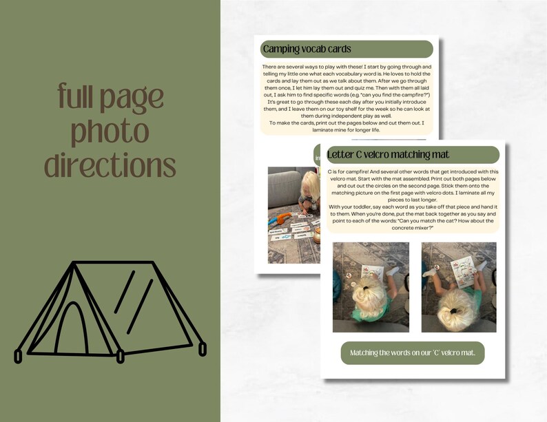 Camping Preschool Lesson Plan - Etsy