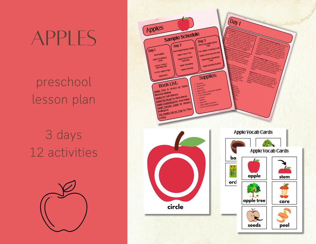 Apples Preschool Lesson Plan Apples Home Learning Resource Preschool ...
